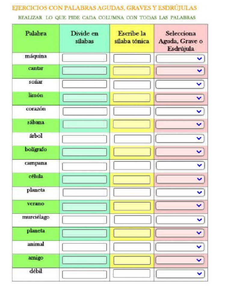 Agudas Graves y Ortografia Ah | PDF