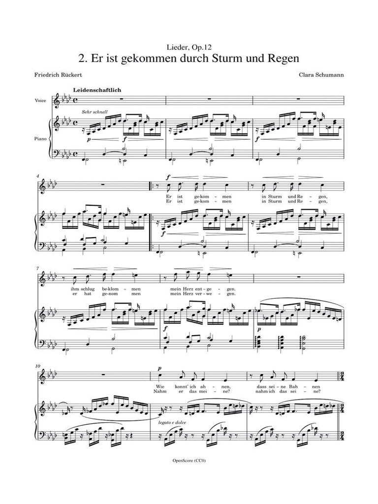Clara Schumann 3 Lieder Op.12 | PDF