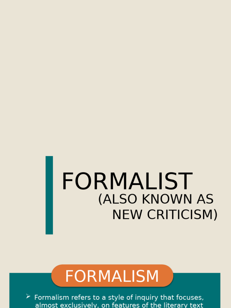 Understanding Formalism in Literature | PDF | Hamlet | Narration