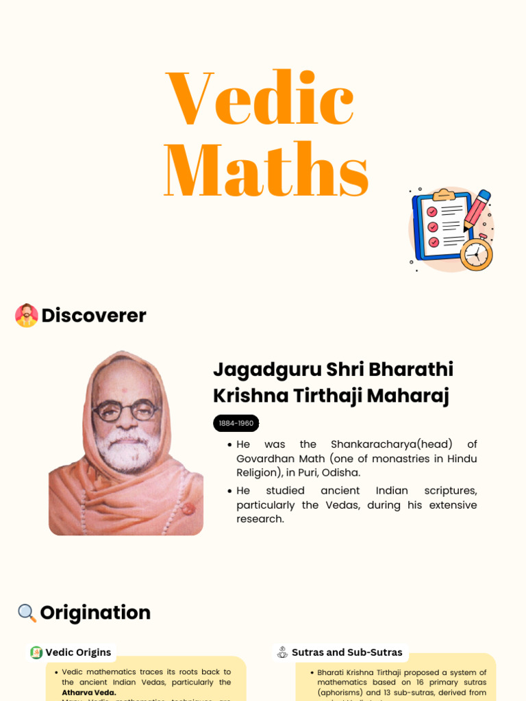 Vedic Maths Presentation | PDF | Sutra