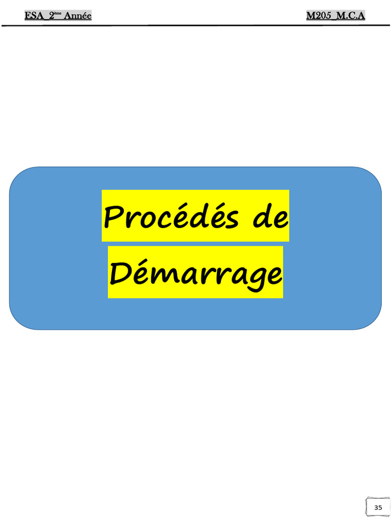 Méthodes de démarrage moteur électrique | PDF | Électrotechnique ...