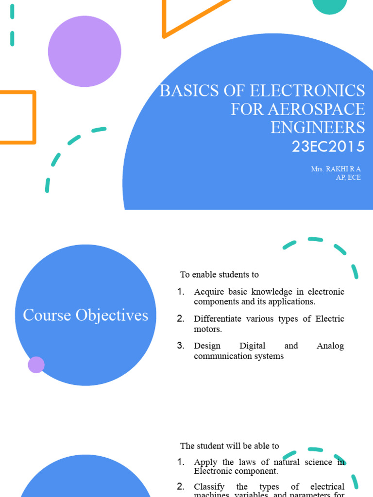 Basics of Electronics For Aerospace Engineers | PDF | Electronics ...