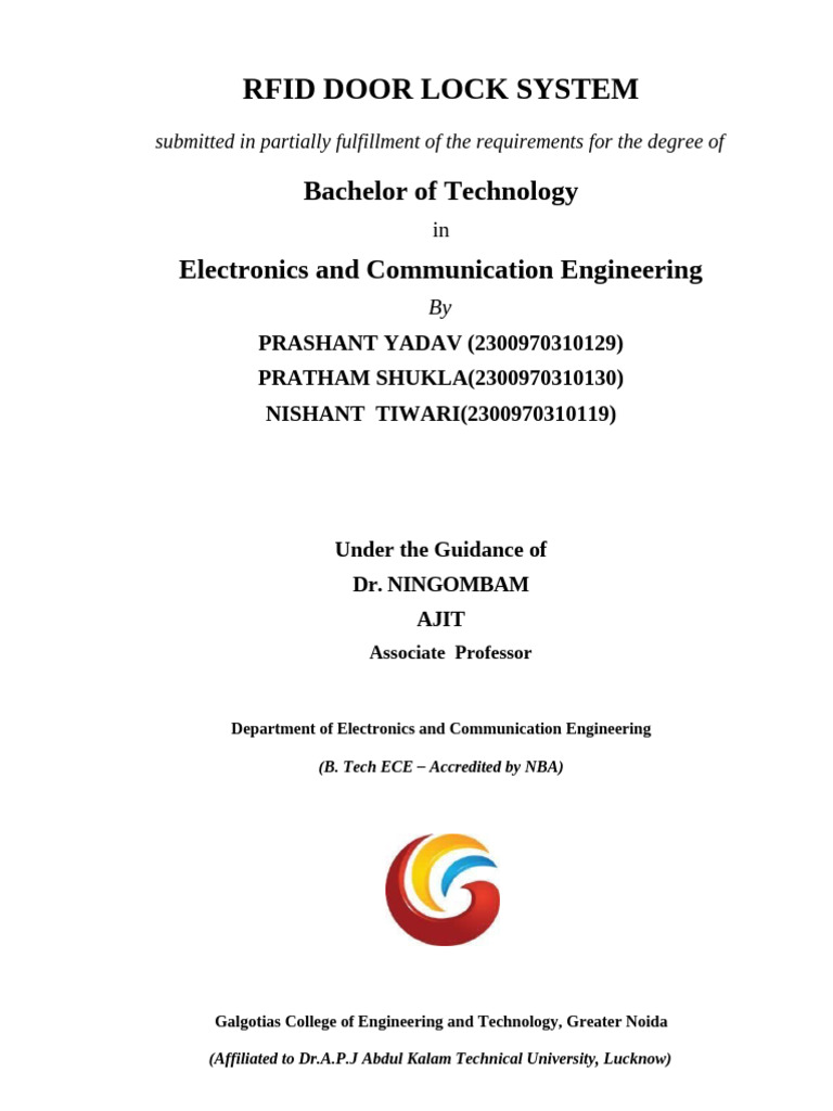 Mini Project Report Sample (2 | PDF | Radio Frequency Identification | Barcode