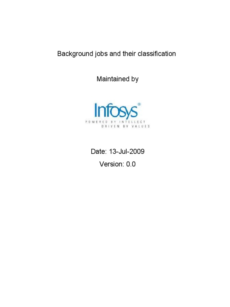 Background Jobs and Their Classification | PDF | Parameter (Computer Programming) | Systems ...
