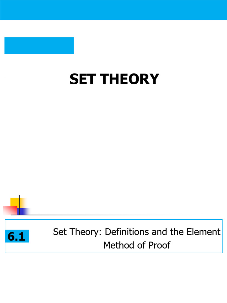 Chapter 6 | PDF | Set (Mathematics) | Mathematical Proof