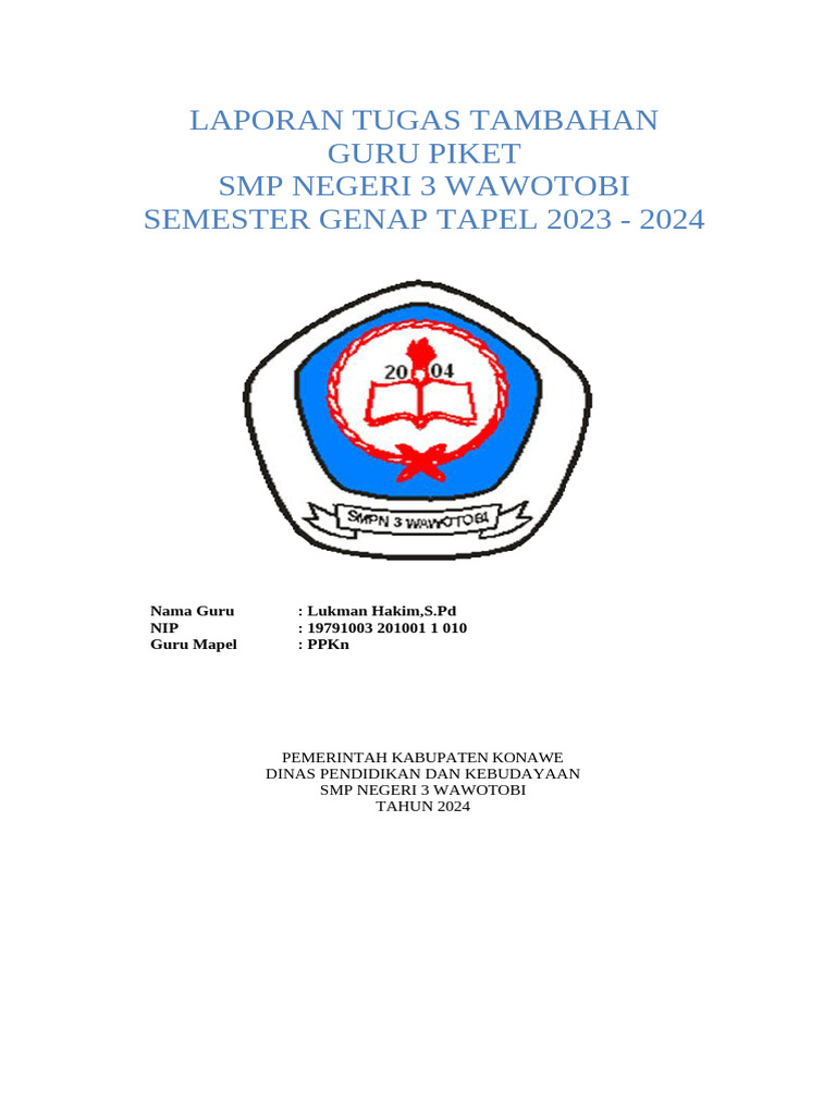 LAPORAN GURU PIKET Anis Rosanah (AutoRecovered) | PDF