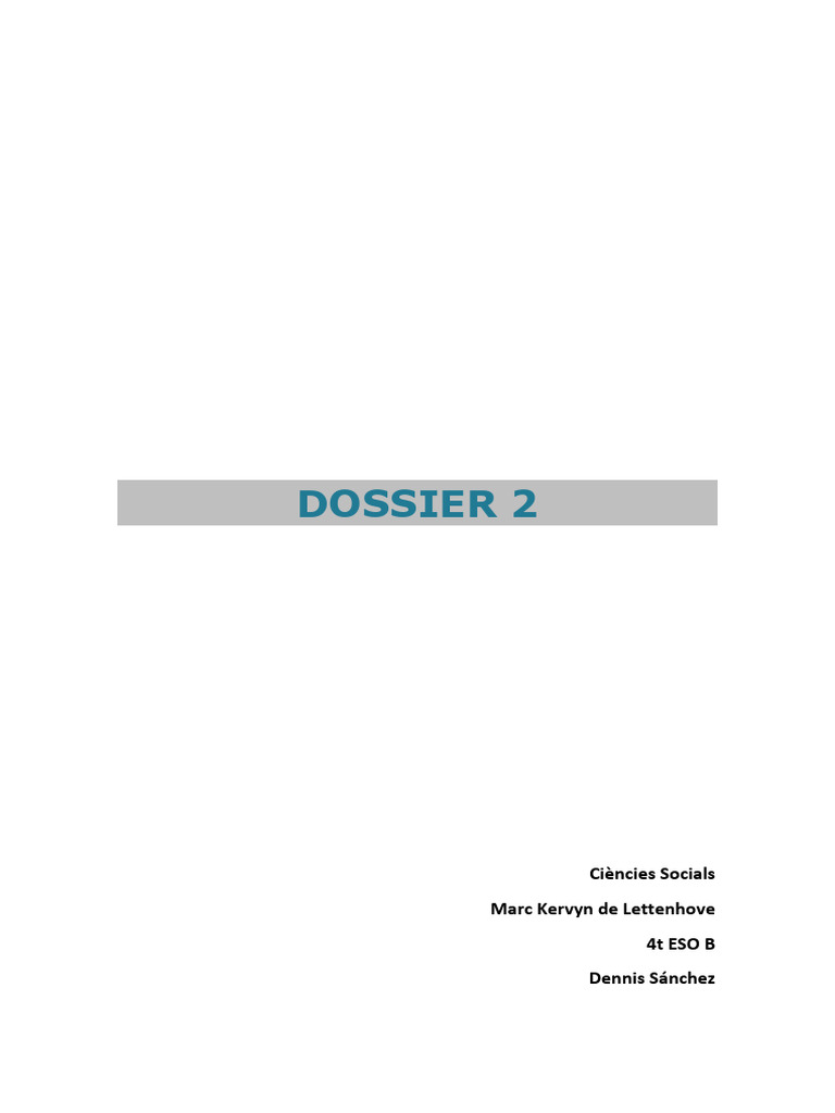 Dossier 2 Socials FINAL | PDF