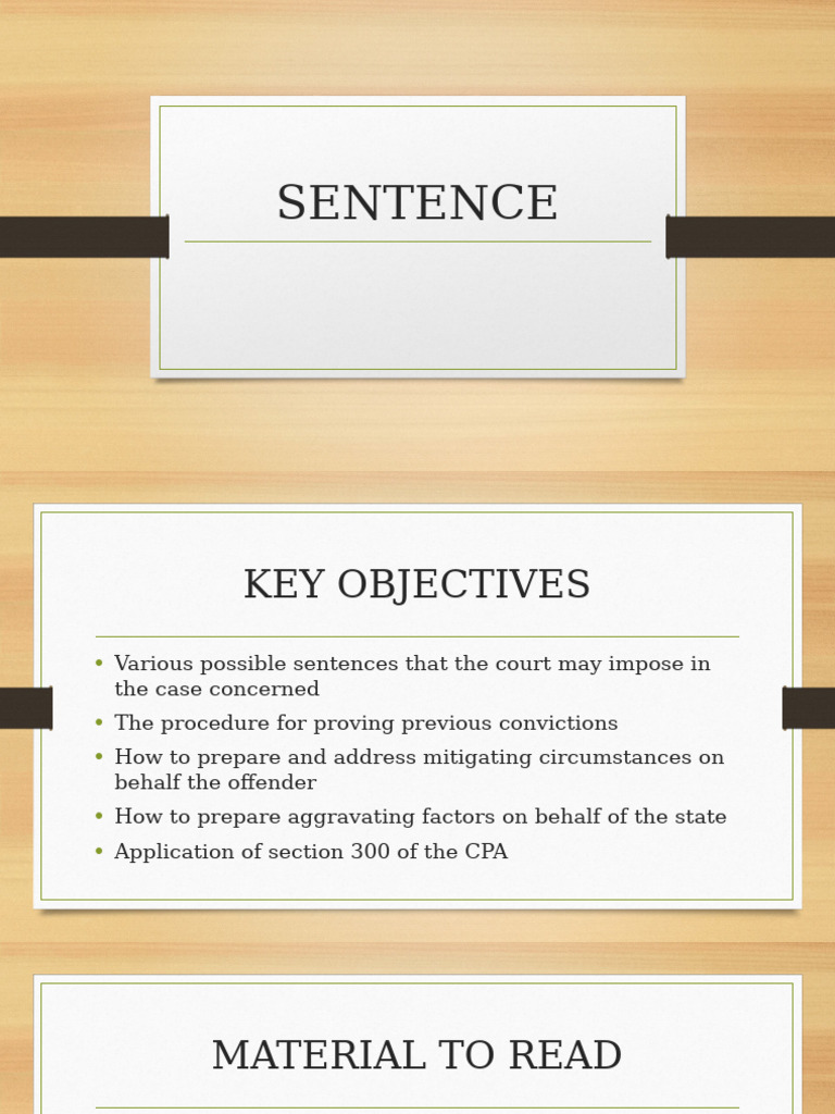 Unit 9- Sentencing | PDF | Fine (Penalty) | Sentence (Law)