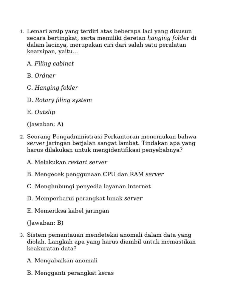 Contoh Soal p3k Admin Perkantoran 1 | PDF