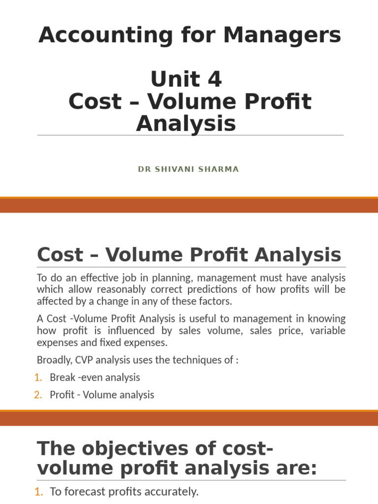 BEP analysis | PDF | Profit (Economics) | Financial Accounting