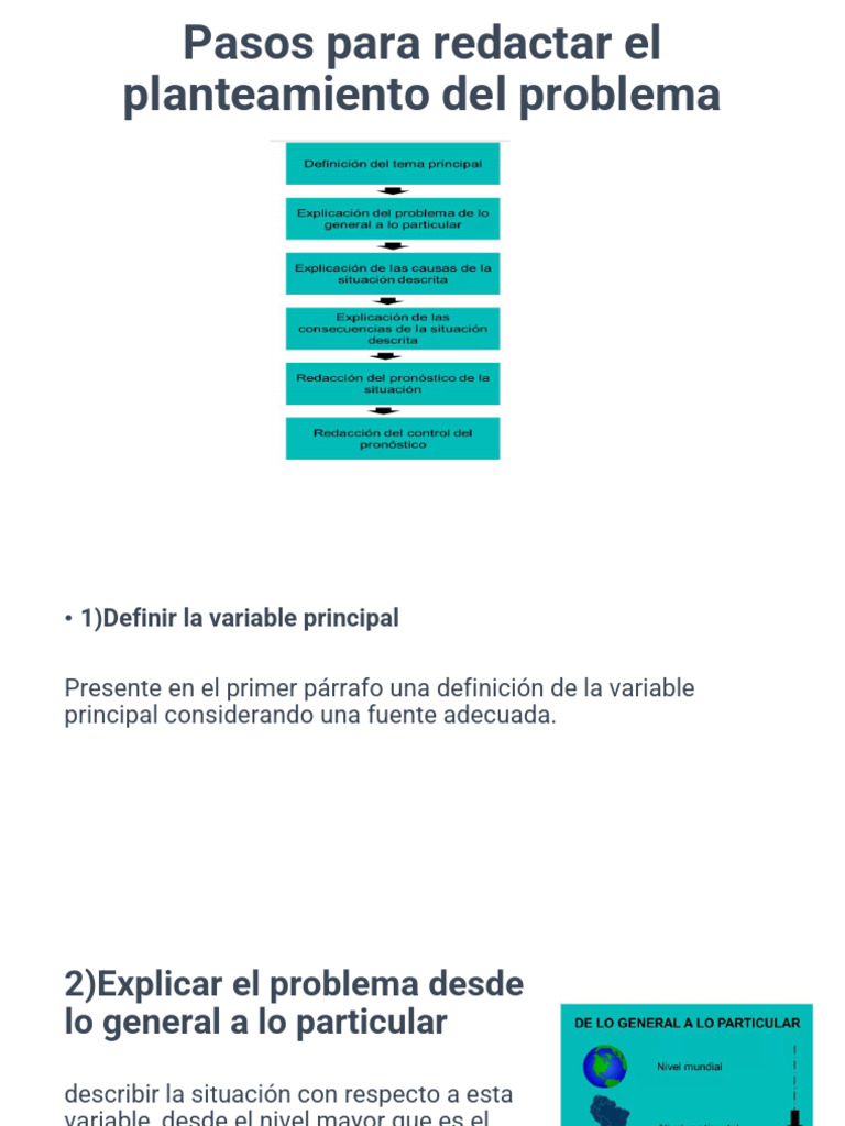Cómo redactar un planteamiento del problema | PDF