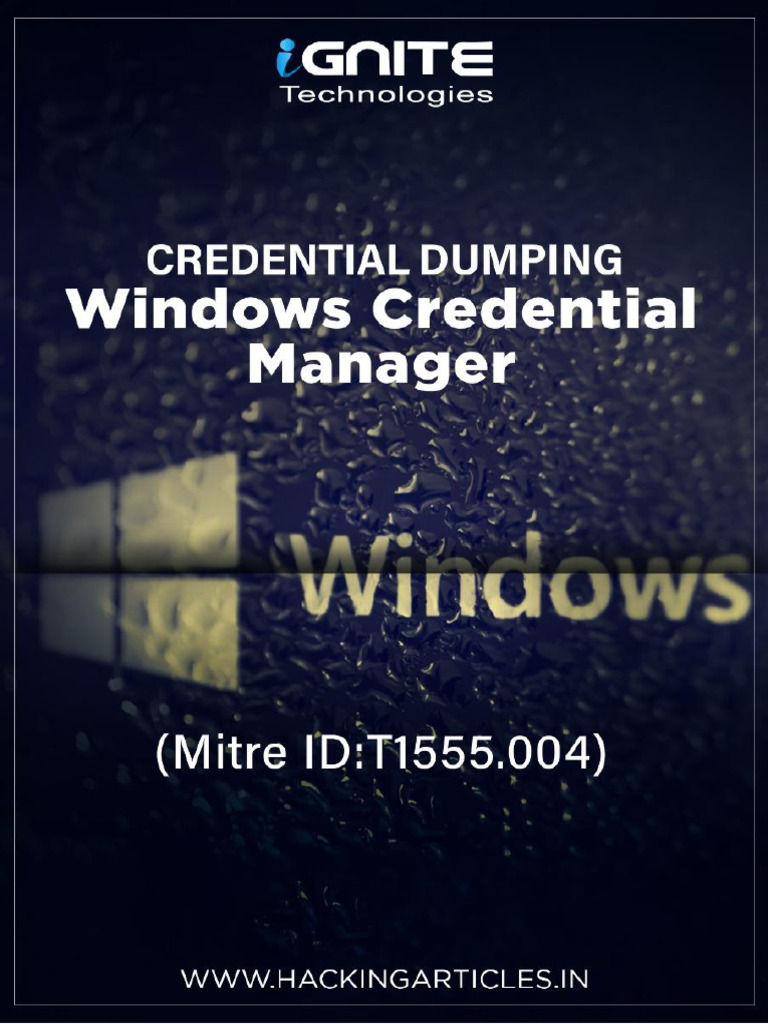 credential dumping windows credential | PDF | Penetration Test ...
