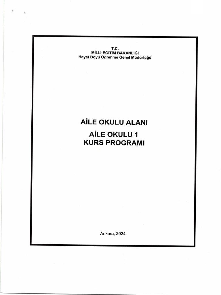 Aile Okulu 1 | PDF