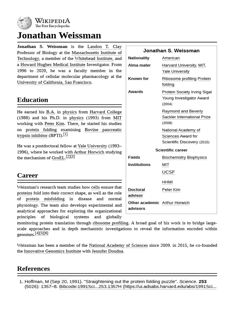 Jonathan_Weissman | PDF | Biotechnology | Molecular Biology