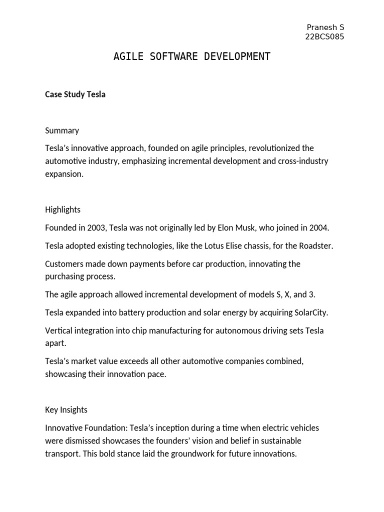 Case Study Agile Software Development | PDF | Agile Software Development | Apple Inc.
