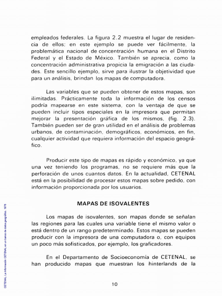 CETENAL. La Información CETENAL en Un Banco de Datos Geográfico. 1976 ...