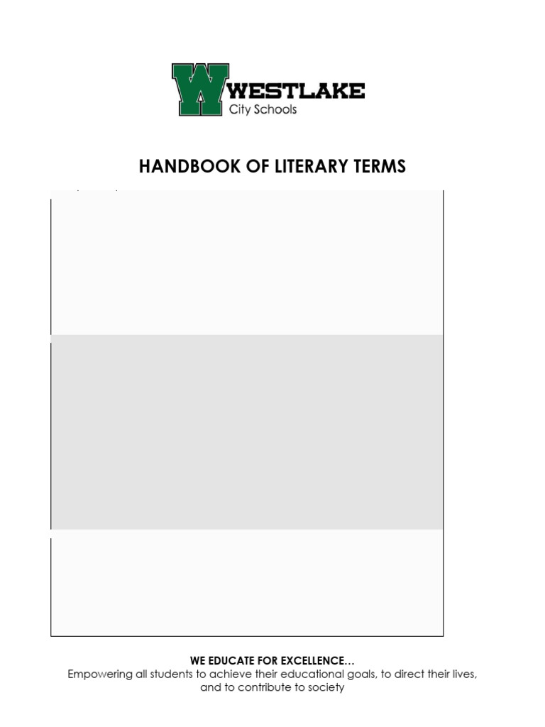 Handbook Literary Terms | PDF | Poetry | Characters In Romeo And Juliet