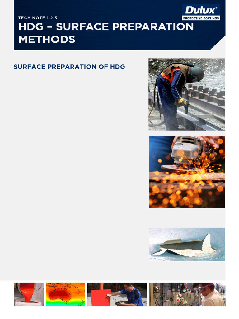 HDG - Surface Preparation Methods | PDF | Corrosion | Abrasive
