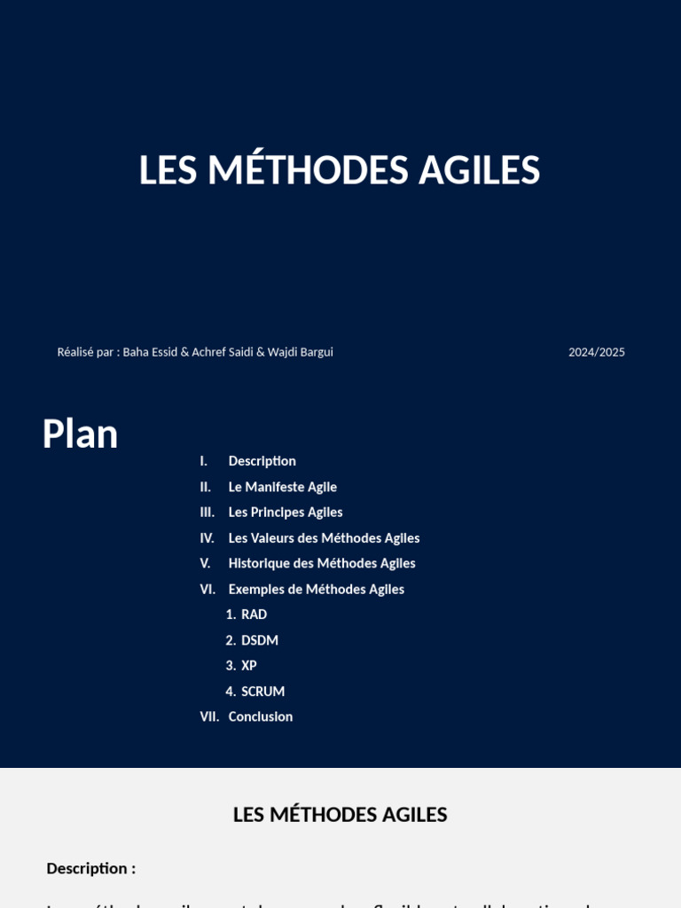 Les Méthodes Agiles | PDF | Méthode agile | Scrum (développement)