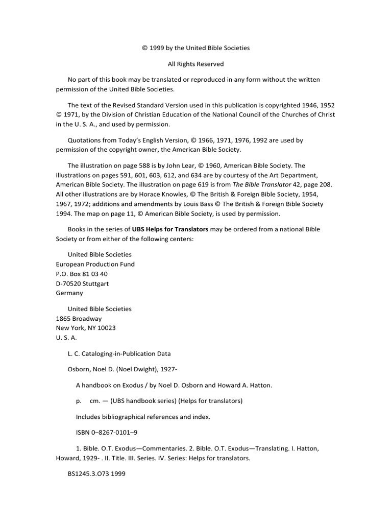 (A Handbook On Exodus) | PDF | Book Of Exodus | Septuagint