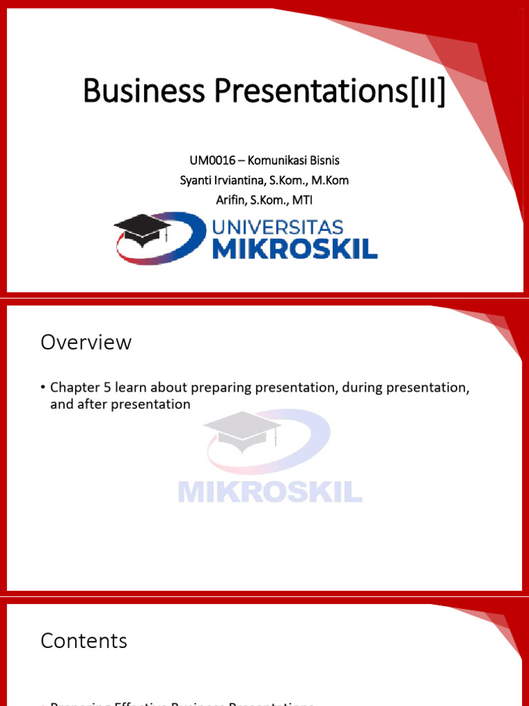 M07 Business Presentations | PDF | Human Communication