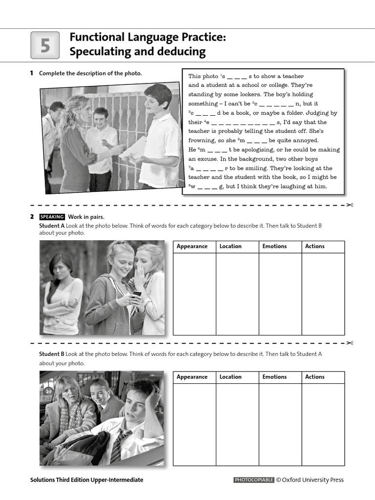 Photo Description and Discussion Exercise | PDF | Cognition | Cognitive ...