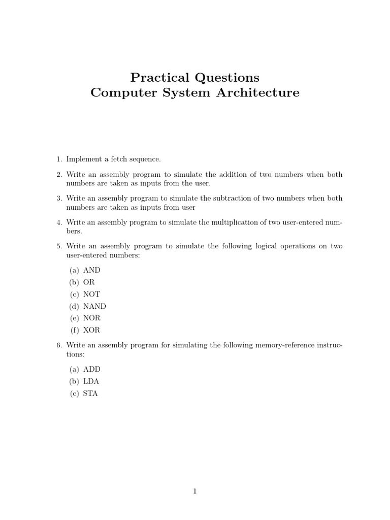 CSA Practicals | PDF