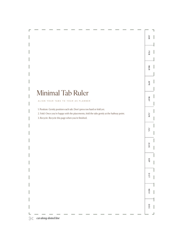 Tab Ruler - Minimalist | PDF