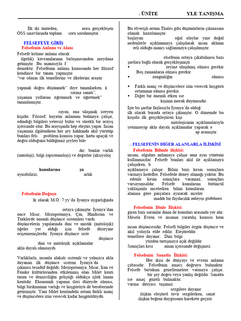 Felsefe Konu Anlatimi | PDF