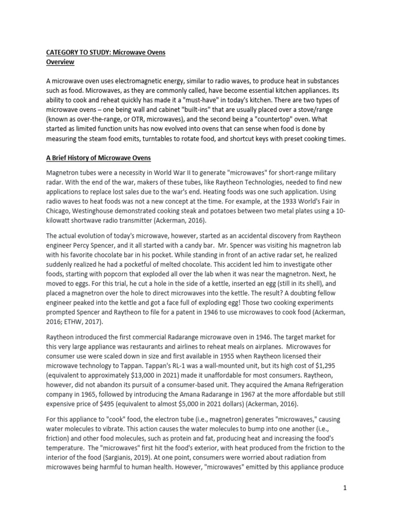 Consumer Decision Making Cde Scenario Microwaves | PDF | Cooking | Home