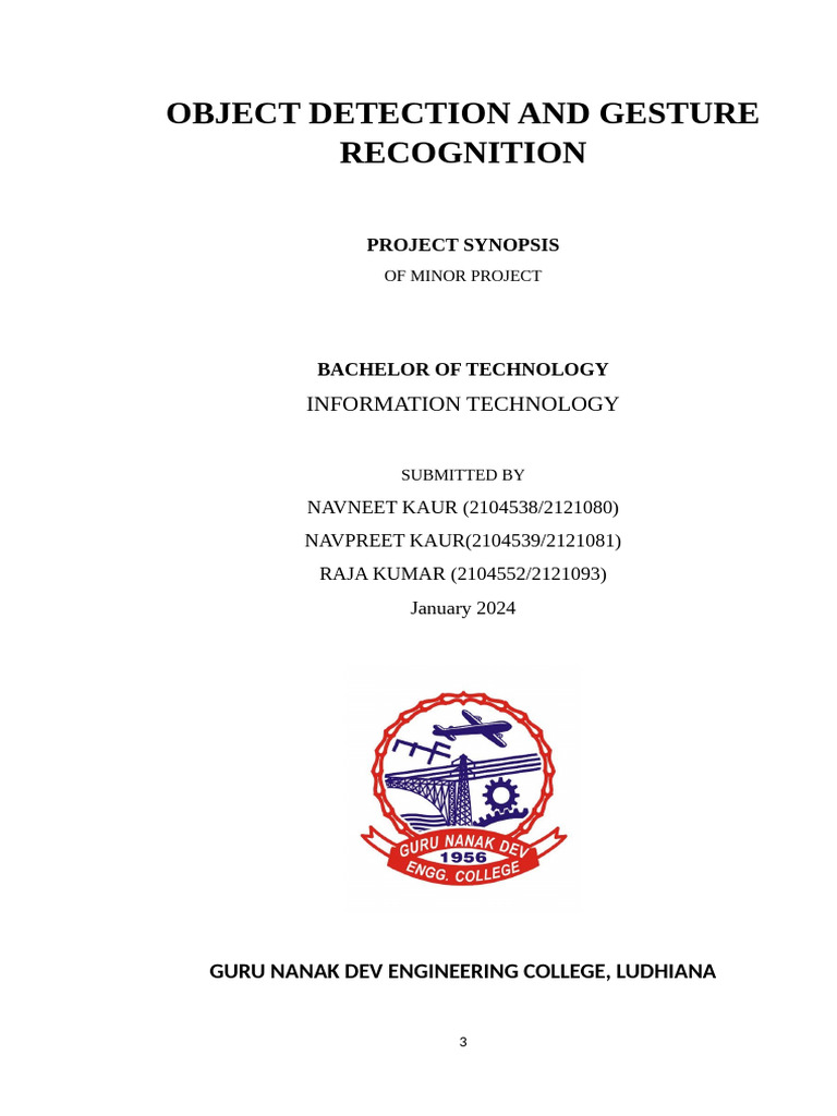 Object Detection And Gesture Recognition Pdf Deep Learning Computer Vision