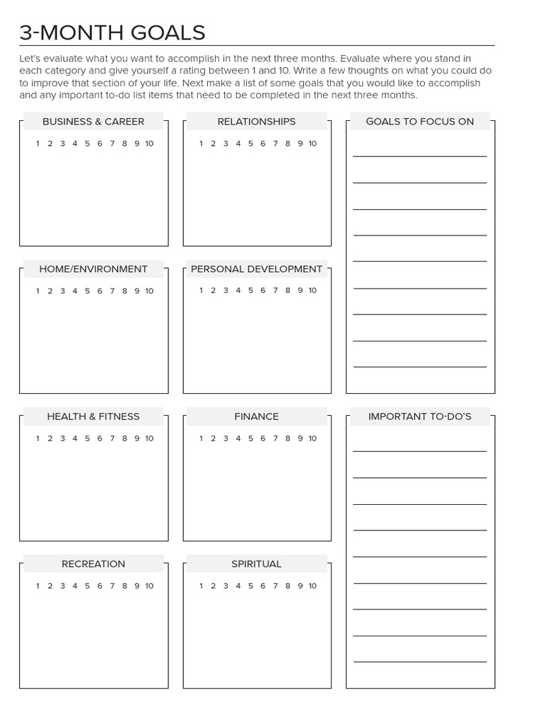 3 Monthgoals | PDF