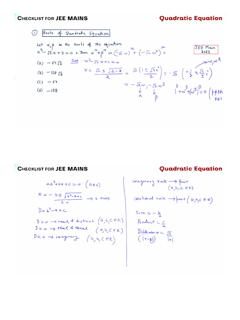 1.quadratic Equation - Pub | PDF