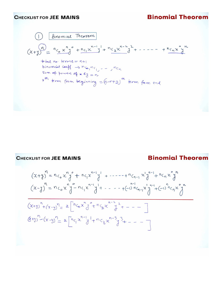 3.binomial Theorem | PDF