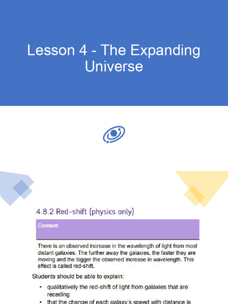 Lesson 4 - The Expanding Universe - Default | PDF | Redshift | Hertz