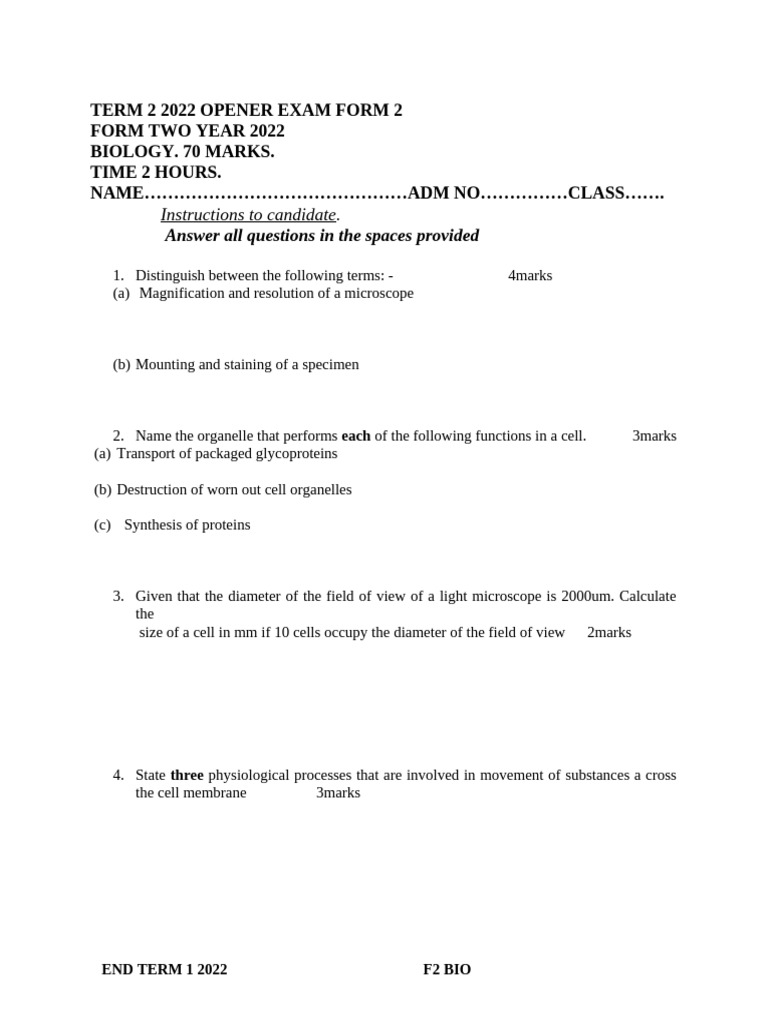 Biology Q f2 Opener t2 Teacher Co Ke | PDF | Blood | Circulatory System