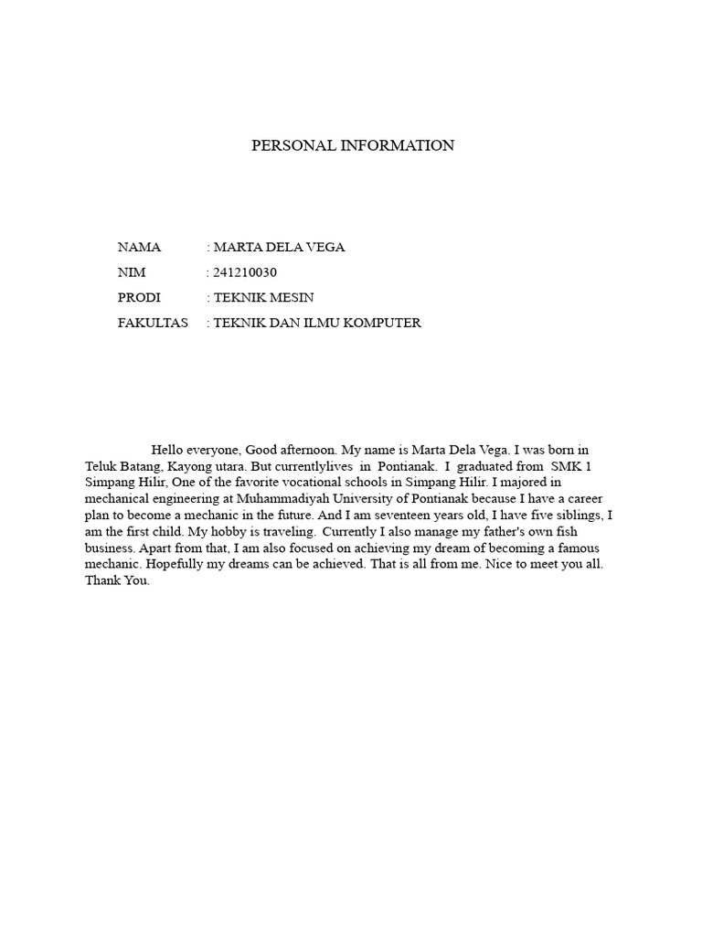 Personal Information2 | PDF