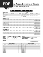 Table Tennis Score Sheet Template | PDF