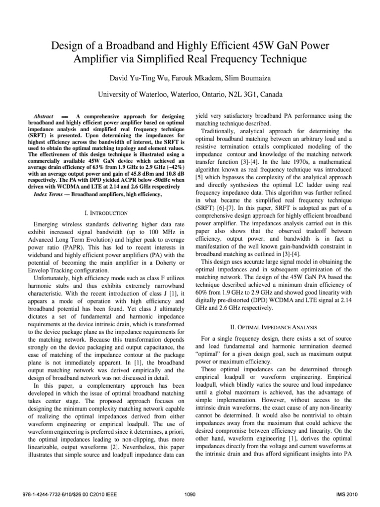 2010 Design_of_a_broadband_and_highly_efficient_45W_GaN_power_amplifier_via_simplified_real ...