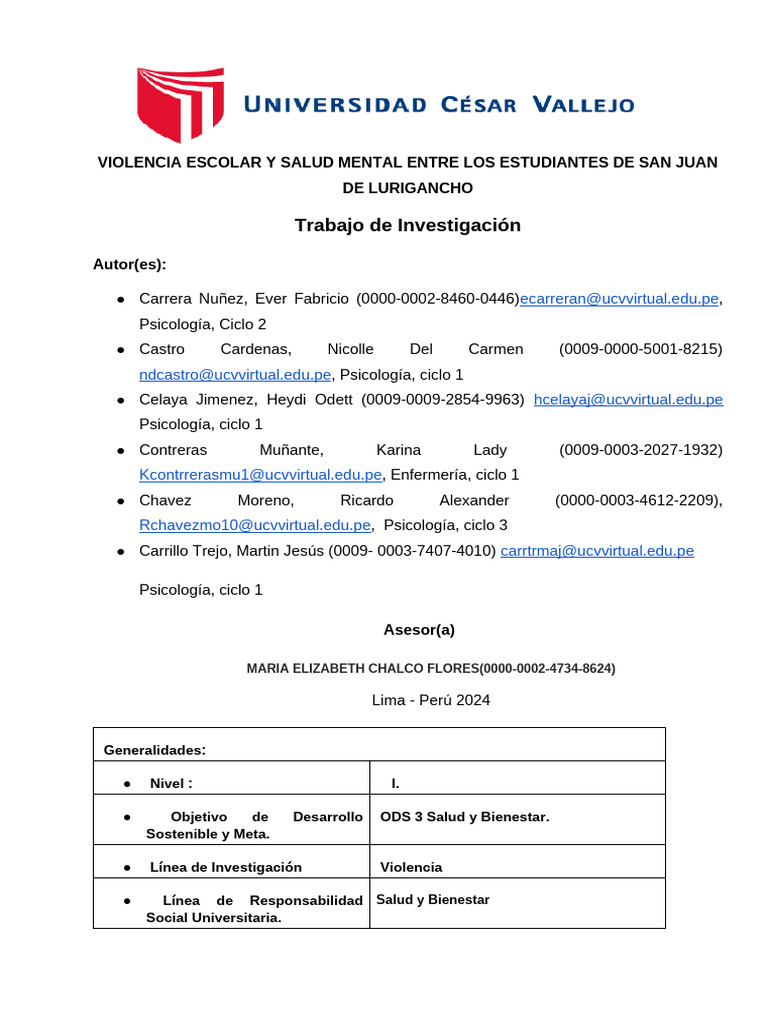 Trabajo Investigativo... | PDF | Violencia | Comportamiento