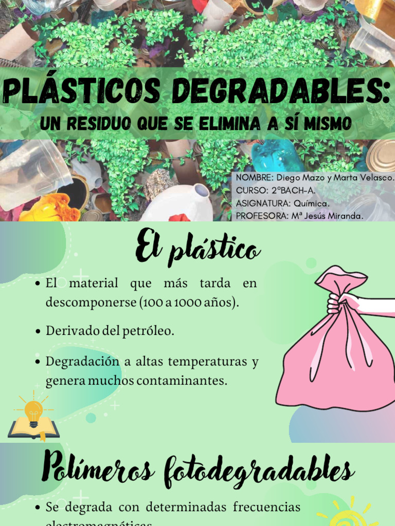 Plásticos Biodegradables y su Impacto | PDF | El plastico | Naturaleza