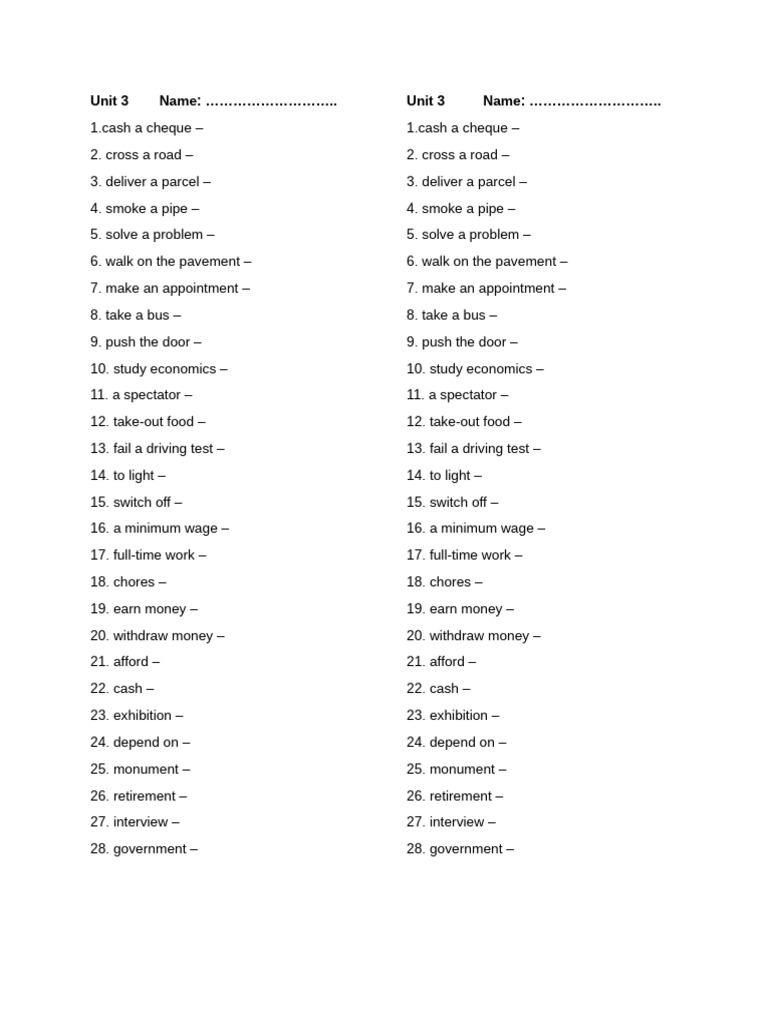 Vocabulary exam 1 | PDF | Wages And Salaries | Economics