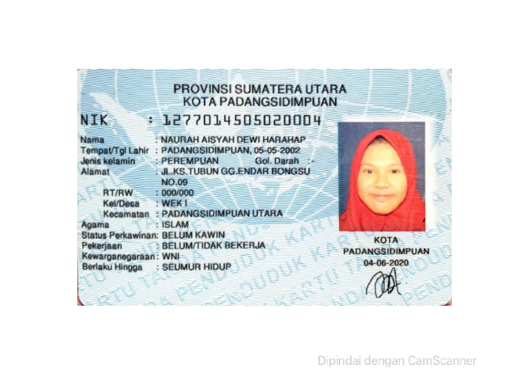 KTP NAURAH AISYAH DEWI HARAHAP | PDF