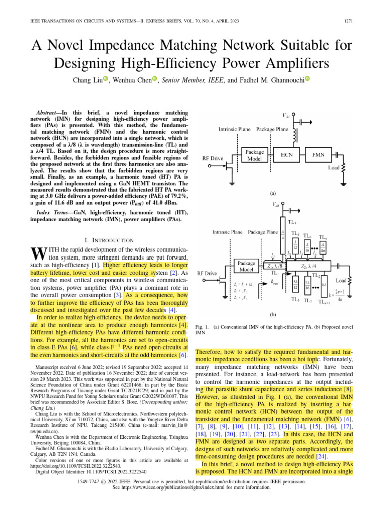 2023 A_Novel_Impedance_Matching_Network_Suitable_for_Designing_High-Efficiency_Power_Amplifiers ...