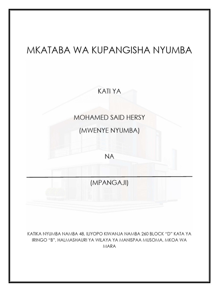Cover Ya Mkataba | PDF