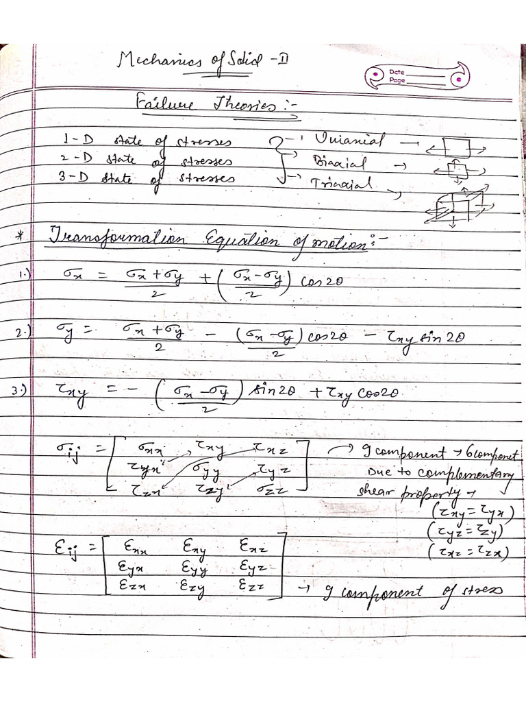Solid Mechanics (Mid Sem) | PDF