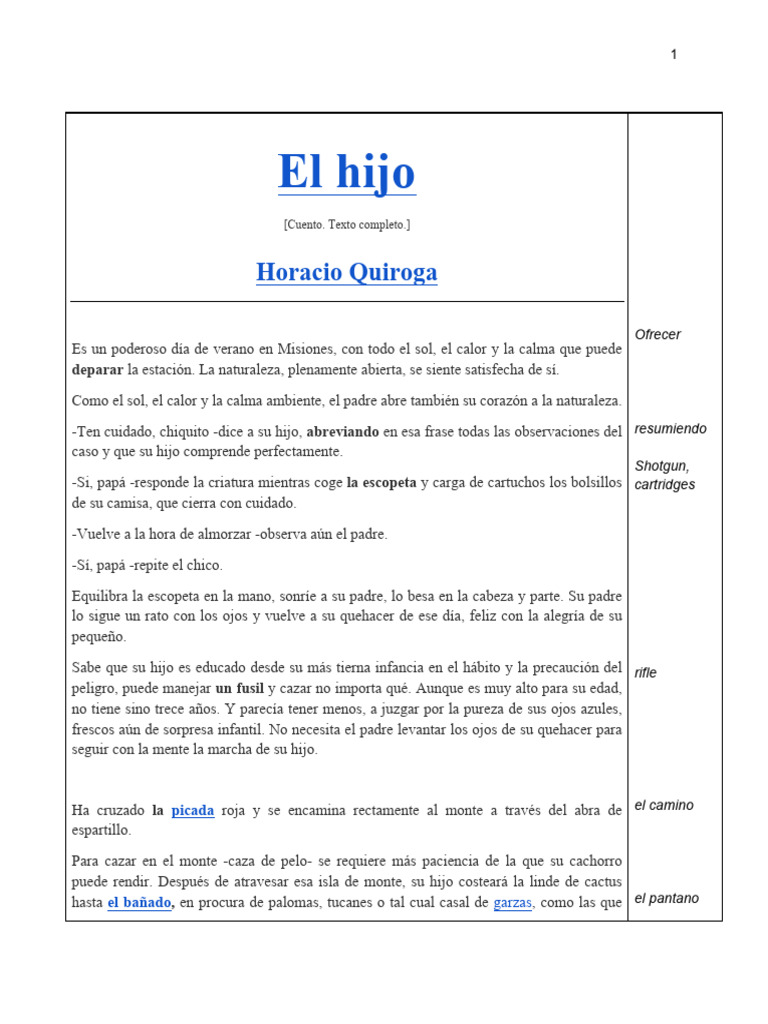 #5. El Hijo | PDF