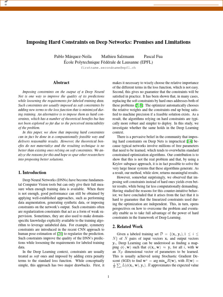 Imposing Hard Constraints On Deep Networks | PDF | Mathematical Optimization | System Of Linear ...