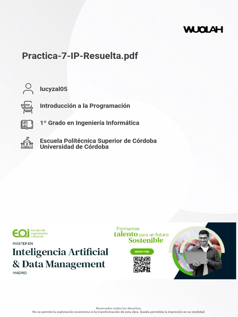 Wuolah Free Practica 7 IP Resuelta | PDF