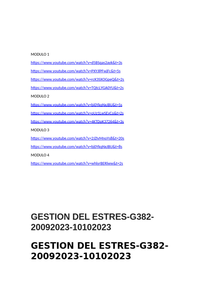 Link Contenido Gestion Del Estres-G382-20092023-10102023 | PDF | Estrés ...
